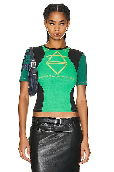 Marine Serre Back Cut Out Top in Bright Green | FWRD
