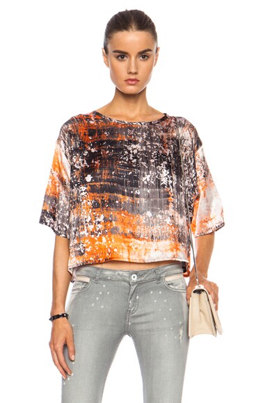 MSGM Printed Top in Multi | FWRD