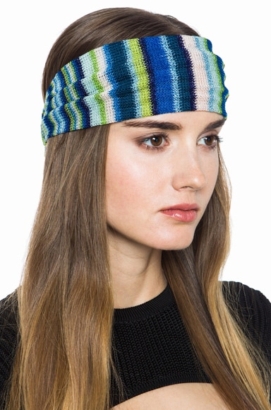 Missoni Headband in Green & Blue | FWRD