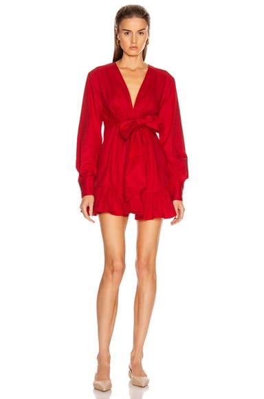 Marissa Webb Janelle Lightweight Canvas Dress in Rouge | FWRD