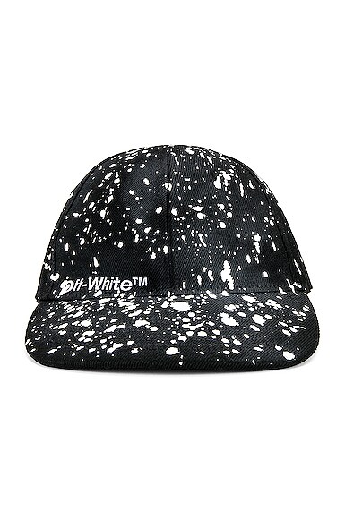 OFF-WHITE Bounce Paint Baseball Cap in Black & White | FWRD