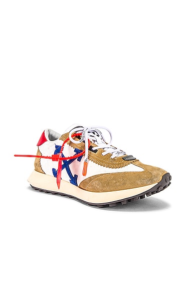 OFF-WHITE Running Sneakers in White & Blue | FWRD