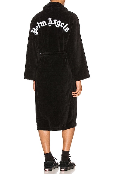 Palm Angels Bathrobe in Black & White | FWRD