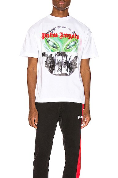 Palm Angels Alien Graphic Tee in White | FWRD
