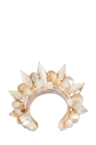 Pamela Love Resin Tribal Spike Cuff in Crushed Shell in Crushed Shell ...