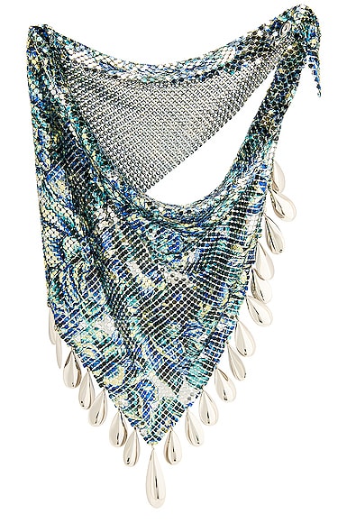 RABANNE Pixel Scarf in Blue Hortensia | FWRD