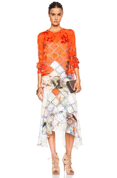 Preen by Thornton Bregazzi Leigh Silk Dress in Red Grid | FWRD