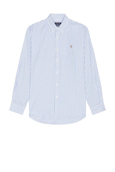 Polo Ralph Lauren Strip Oxford Sportshirt in 5527A Blue & White | FWRD
