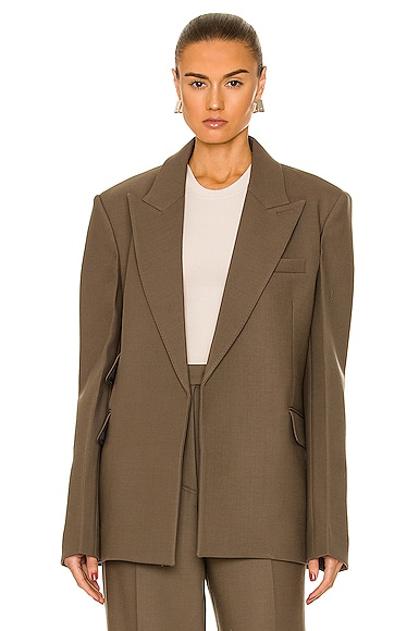 Peter Do Oversized Blazer in Warm Grey | FWRD