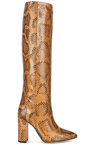 Paris Texas Python Print 100 Boot in Cognac | FWRD
