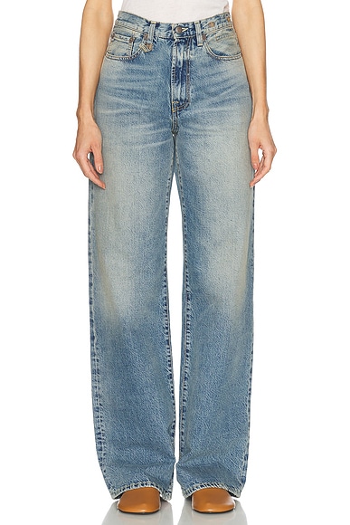 Maison Margiela 5 Pocket Wide Leg Jean in Denim | FWRD Maison Margiela 5 Pocket Wide Leg Jean in Denim | FWRD