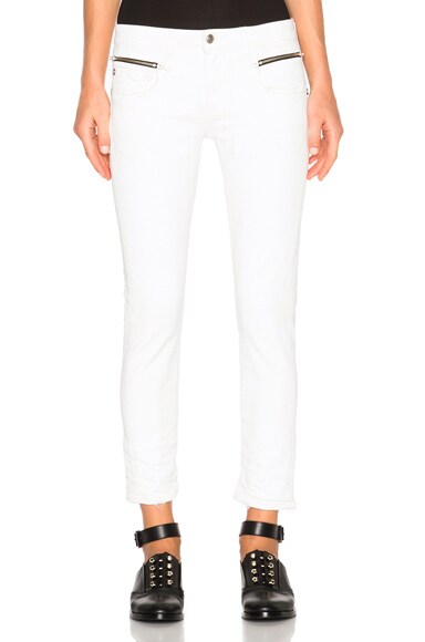 R13 Biker Boy in White Riot | FWRD