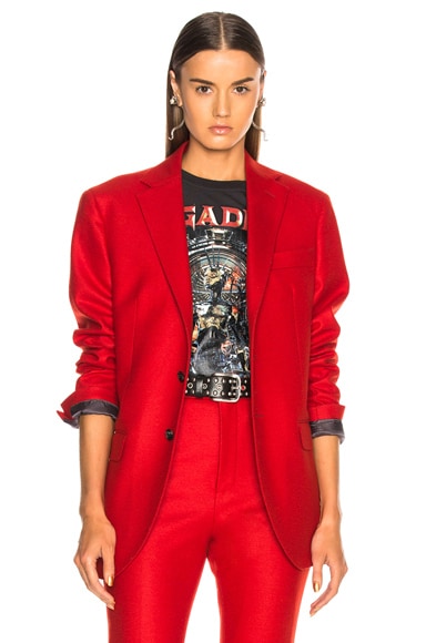 R13 Boyfriend Blazer in Red | FWRD