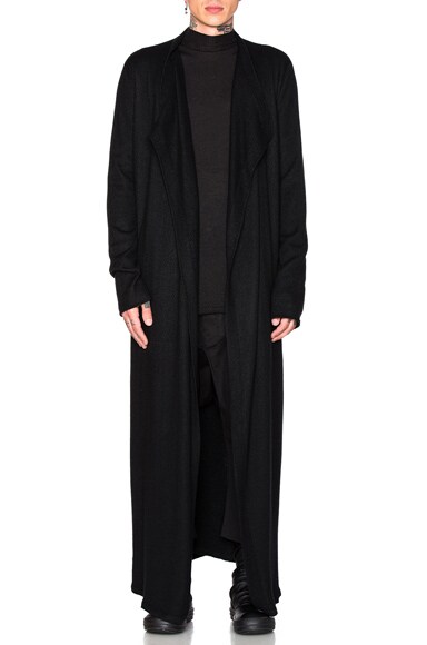 Rick Owens Cashmere Bathrobe in Black | FWRD