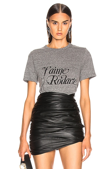 Rodarte Love Hate Script T Shirt in Heather Grey & Black | FWRD