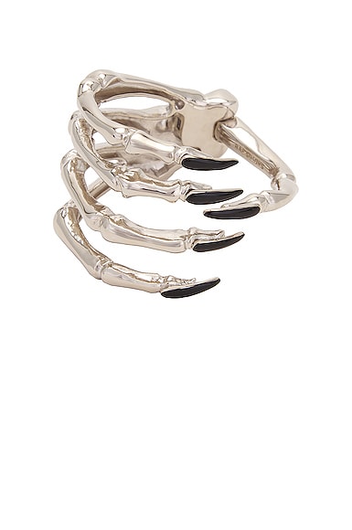 Raf Simons Skeleton Hand With Lacquered Nails in Black | FWRD