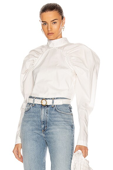 ROTATE Kim Top in Snow White | FWRD