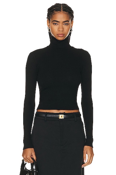 SABLYN Archer Rib Turtleneck Sweater in Black | FWRD