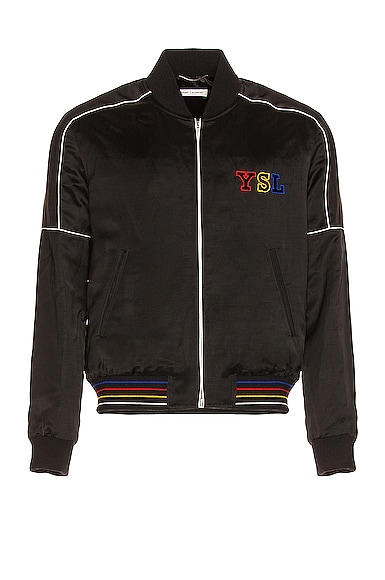 Saint Laurent Patch YSL Teddy in Noir | FWRD