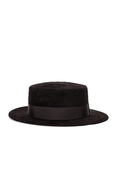 Saint Laurent Canopy Hat in Noir | FWRD