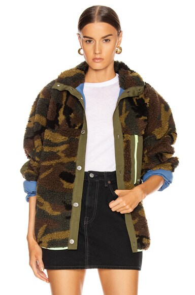 Sandy Liang Rory Fleece in Camo | FWRD