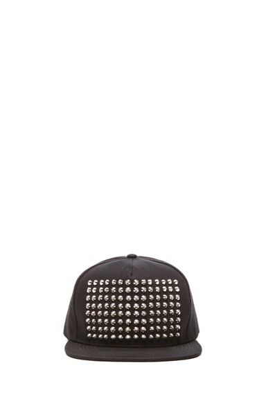 Stampd Studded Hat in Black & Silver | FWRD
