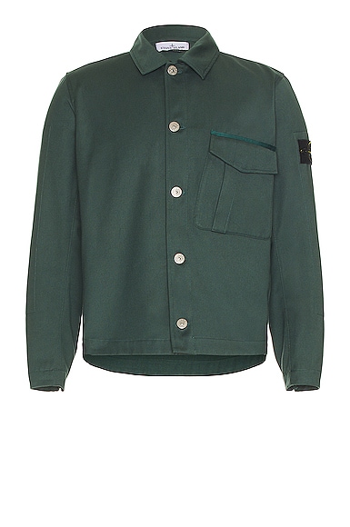 Stone Island Overshirt in Bottle Green | FWRD