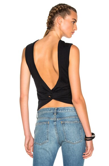 Alexander Wang Twist Back Tee in Black | FWRD