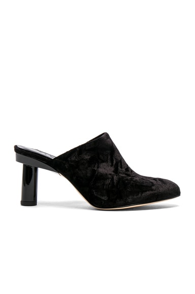 Tibi Zoe Velvet Heels in Black Velvet | FWRD