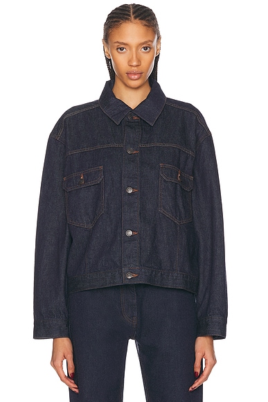 The Row Ness Jacket in Indigo | FWRD