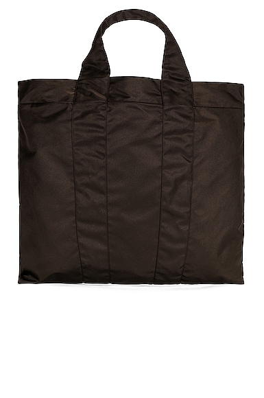 The Row Nylon Shopper Bag in Dark Brown & Cofee | FWRD
