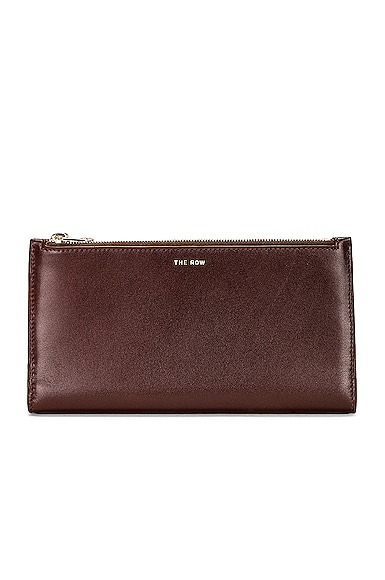 The Row Multi Zipped Wallet in Cognac LG | FWRD