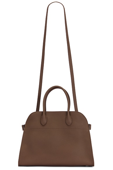 The Row Soft Margaux 12 Bag in Dark Olive PLD | FWRD