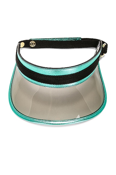 TOM FORD Laminated Visor in Lagoon & Smoky Grey | FWRD