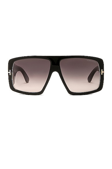 TOM FORD Raven Sunglasses in Shiny Black | FWRD