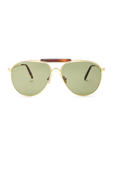 TOM FORD Raphael Sunglasses in Shiny Yellow Gold | FWRD