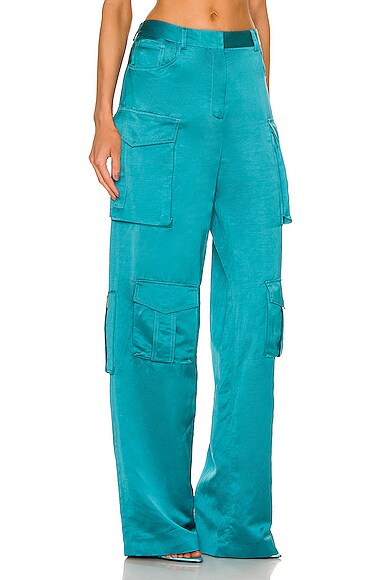 Tom Ford Lustrous Cargo Pant In Blue Bird | ModeSens
