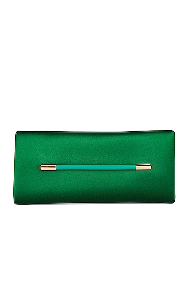 TOM FORD Ava Satin Clutch in Mint | FWRD