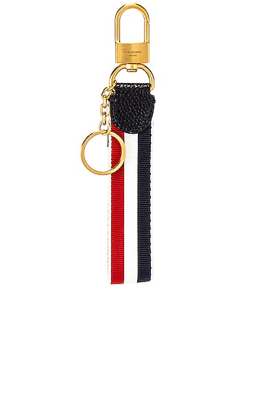 Thom Browne Loop Keyring in Red & Blue & White | FWRD