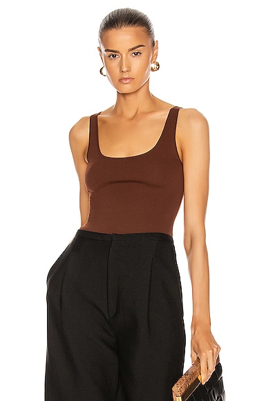 Toteme Urda Tank in Dark Brown | FWRD