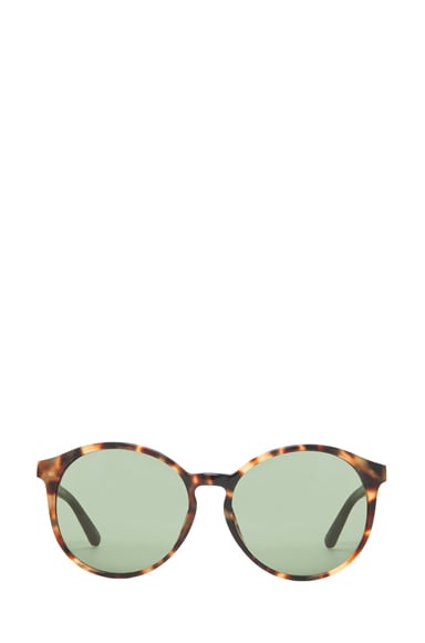 The Row Classic Keyhole Round Sunglasses in Tortoise | FWRD