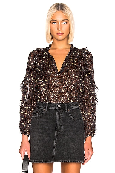 Ulla Johnson Atiya Top in Jet | FWRD