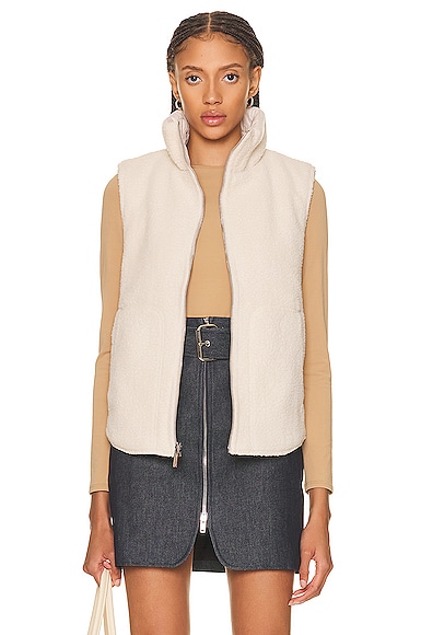 Varley Ellis Reversible Quilt Gilet Vest in Silver Lining | FWRD