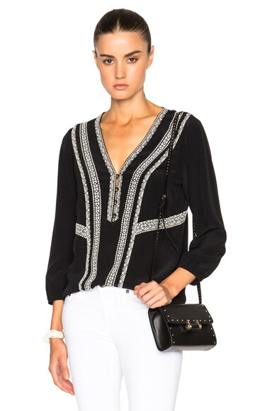 Veronica Beard Loreto Top in Black | FWRD