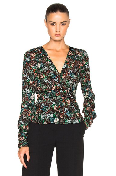 Veronica Beard Ripley Top in Black Multi | FWRD