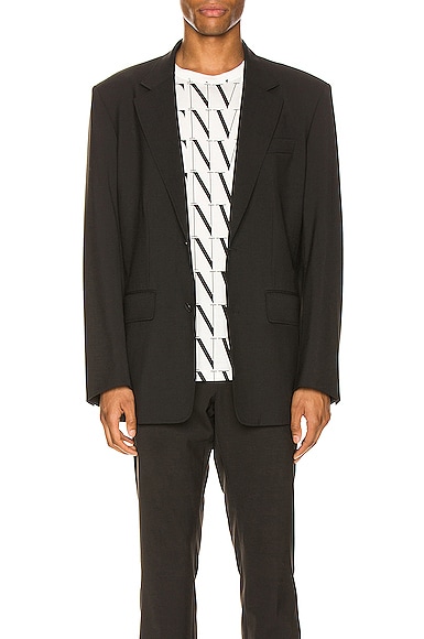 Valentino Deconstructed Suit Jacket in Black | FWRD