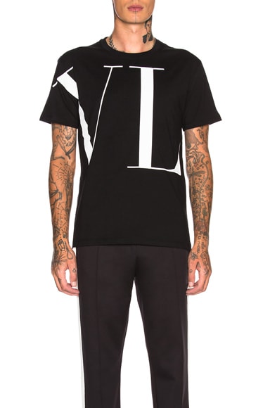 Valentino Garavani VLTN Tee in Black & White | FWRD