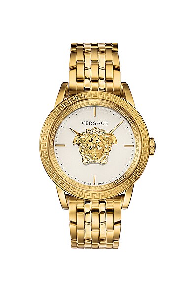 VERSACE Palazzo Empire 43mm in IP Yellow Gold & White Dial | FWRD