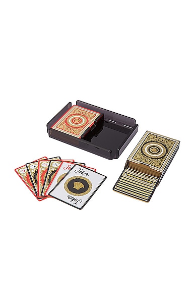 VERSACE Playing Cards in Nero & Oro | FWRD