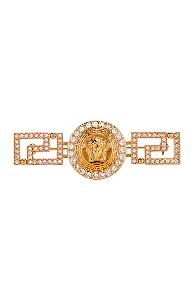 VERSACE Tribute Brooch in Gold | FWRD